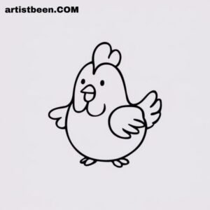 45+ Simple and Easy Chicken Drawing Ideas for Beginners - Artist Been