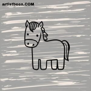 49+ Simple and Easy Horse Drawing Ideas for Beginners - Artist Been