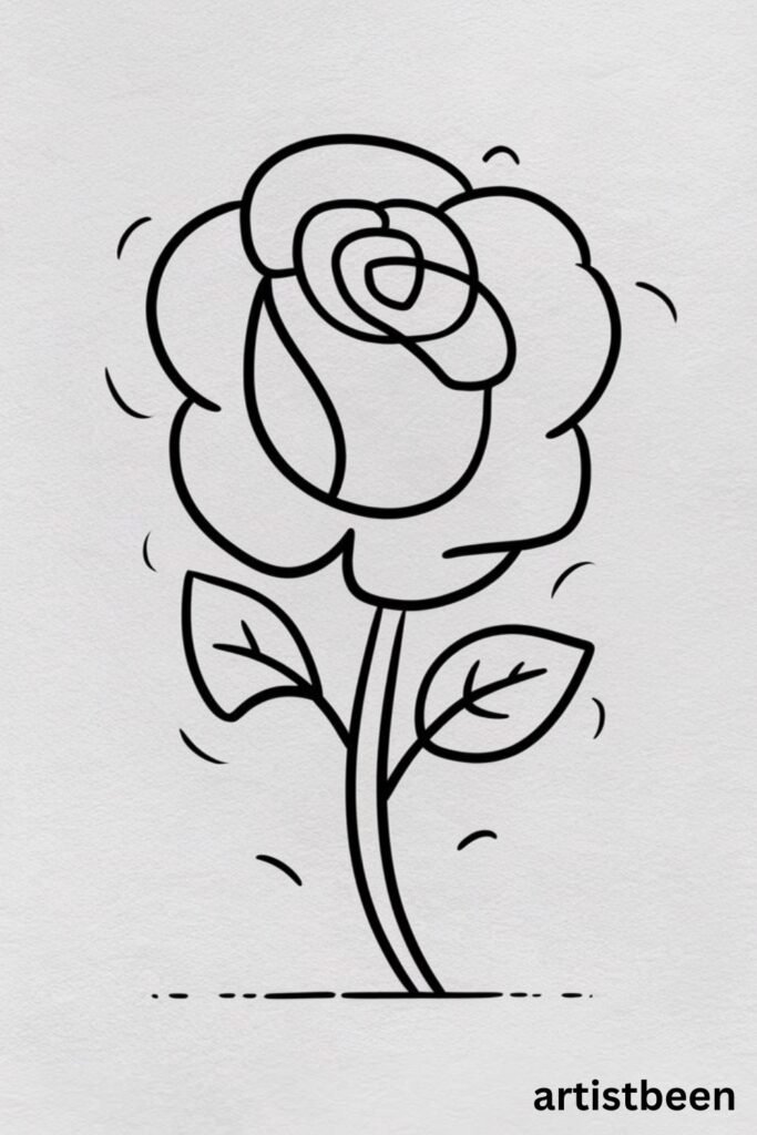 50 Easy Rose Drawing Ideas For Beginners Artist Been 50 Easy Rose Drawing Ideas For Beginners Artist Been