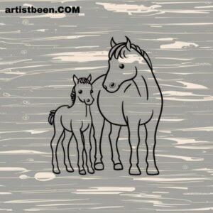 49+ Simple and Easy Horse Drawing Ideas for Beginners - Artist Been