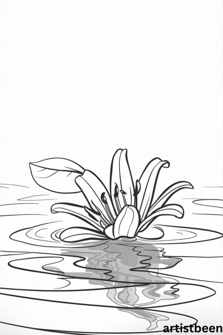 60+ Easy Lily Drawing Ideas for Beginners - Artist Been