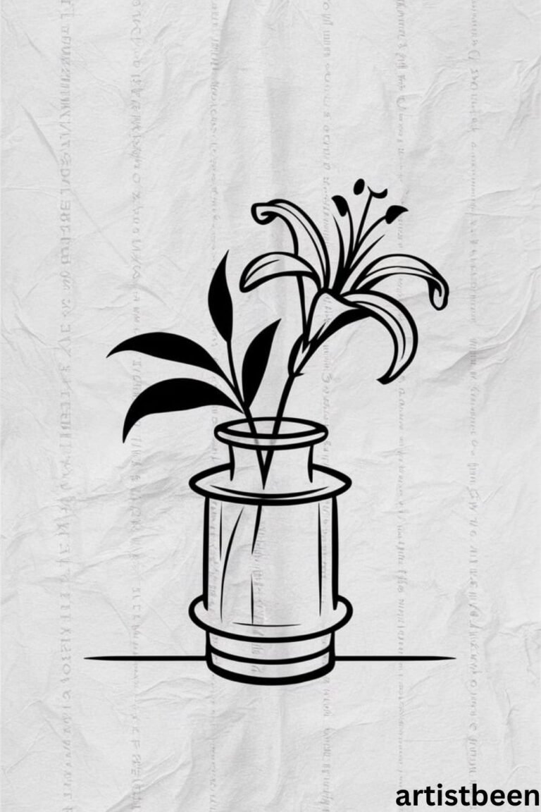 60+ Easy Lily Drawing Ideas for Beginners - Artist Been