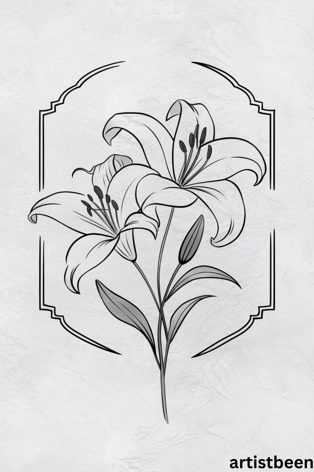 60+ Easy Lily Drawing Ideas for Beginners - Artist Been