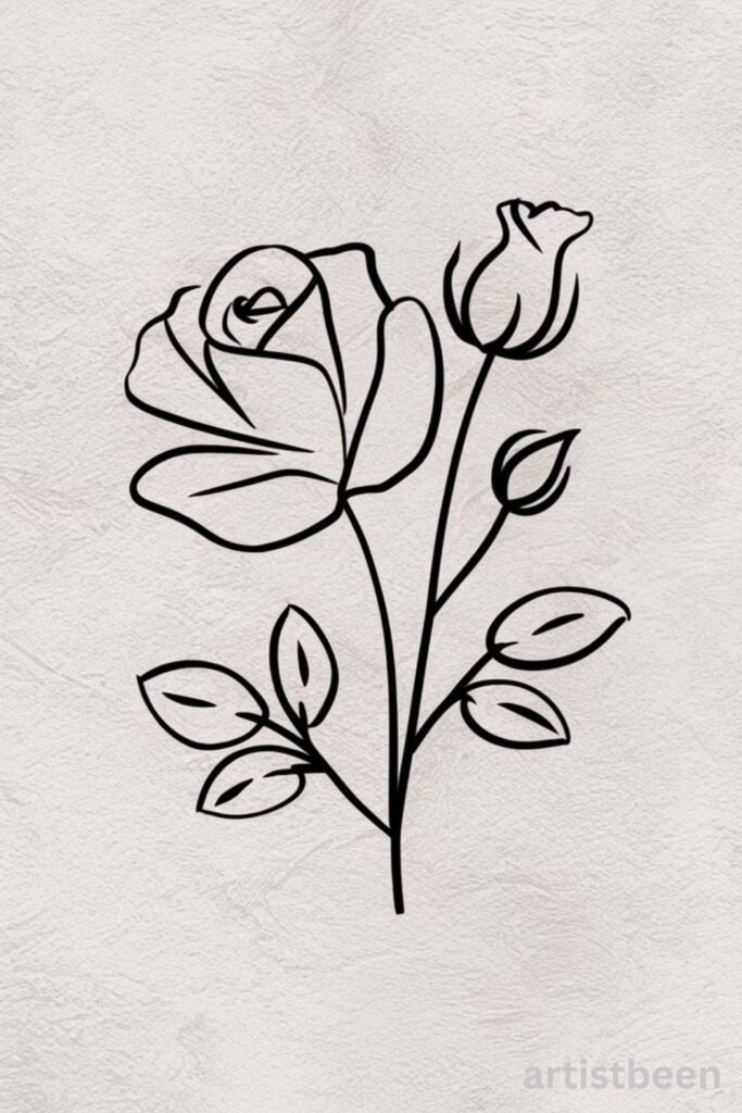 50 Easy Rose Drawing Ideas For Beginners Artist Been 50 Easy Rose Drawing Ideas For Beginners Artist Been