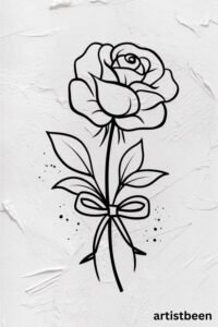50+ Easy Rose Drawing Ideas for Beginners - Artist Been