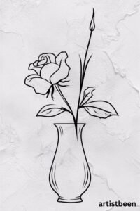 50+ Easy Rose Drawing Ideas for Beginners - Artist Been