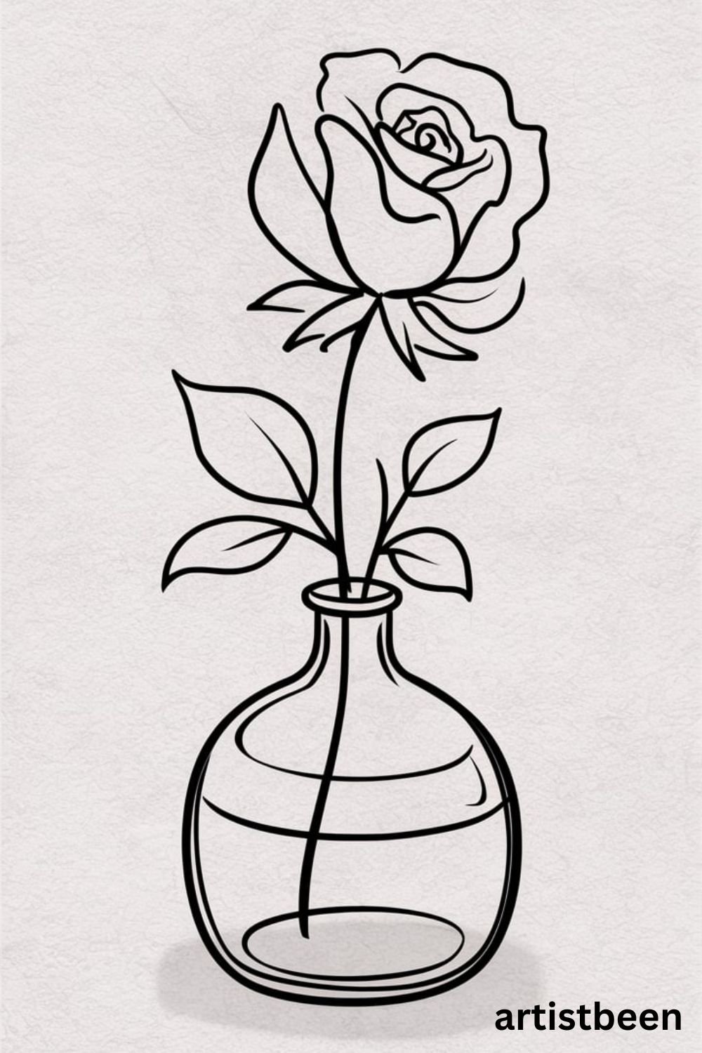 50+ Easy Rose Drawing Ideas for Beginners - Artist Been