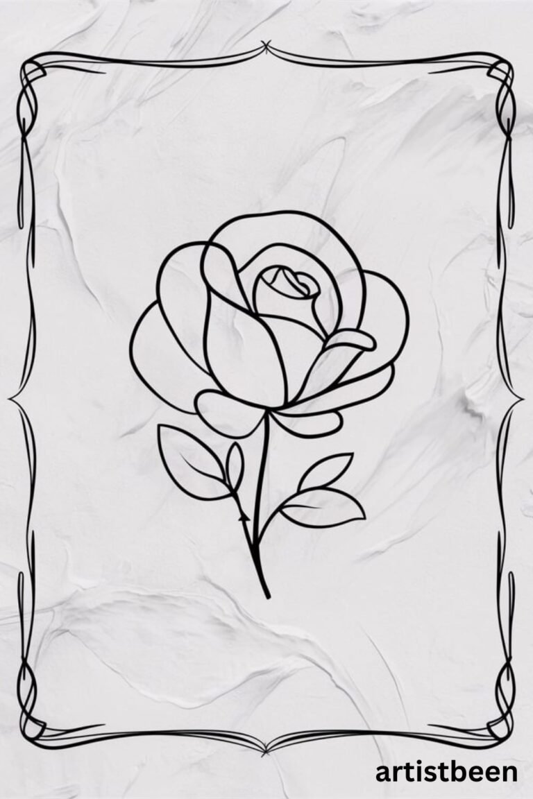 50+ Easy Rose Drawing Ideas for Beginners - Artist Been