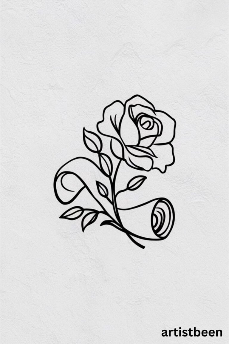 50+ Easy Rose Drawing Ideas for Beginners - Artist Been