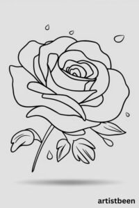 50+ Easy Rose Drawing Ideas for Beginners - Artist Been