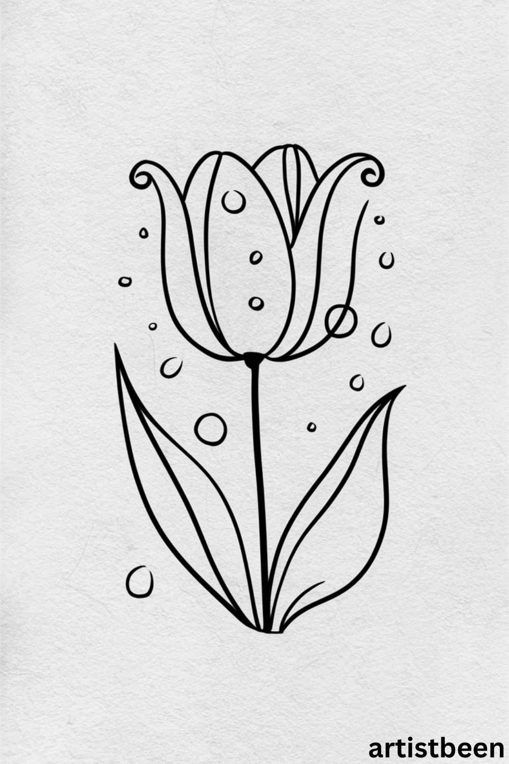 60+ Easy Tulip Drawing Ideas for Beginners - Artist Been