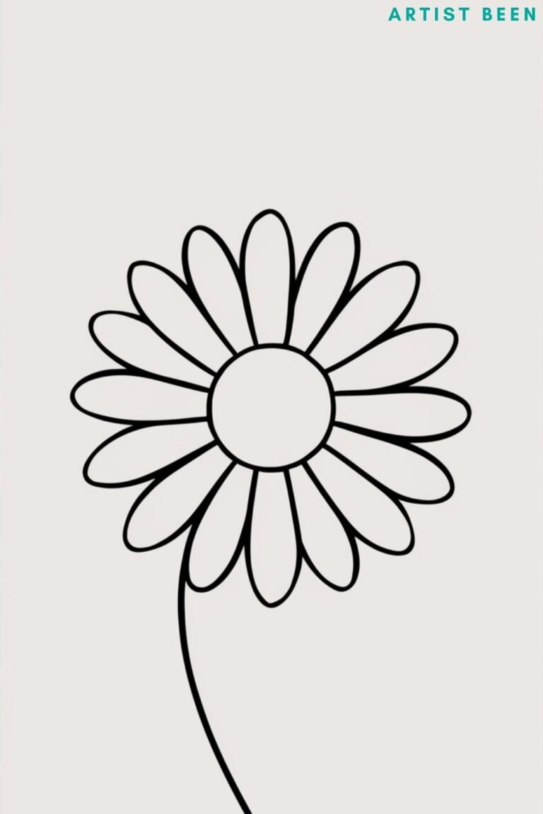 50+ Easy Daisy Drawing Ideas for Beginners - Artist Been