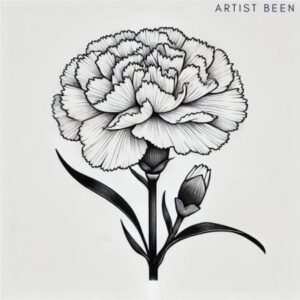 40+ Easy Carnation Drawing Ideas for Beginners - Artist Been