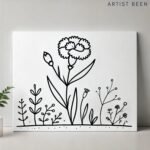 40+ Easy Carnation Drawing Ideas for Beginners - Artist Been