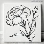 40+ Easy Carnation Drawing Ideas for Beginners - Artist Been