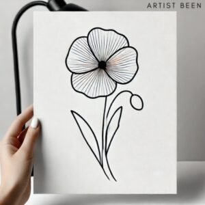 50+ Easy Poppy Flower Drawing Ideas for Beginners - Artist Been