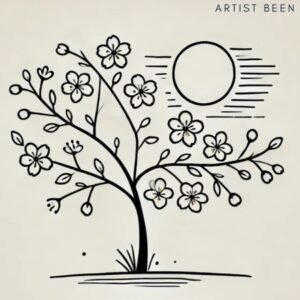 57+ Easy Cherry Blossom Drawing Ideas for Beginners - Artist Been