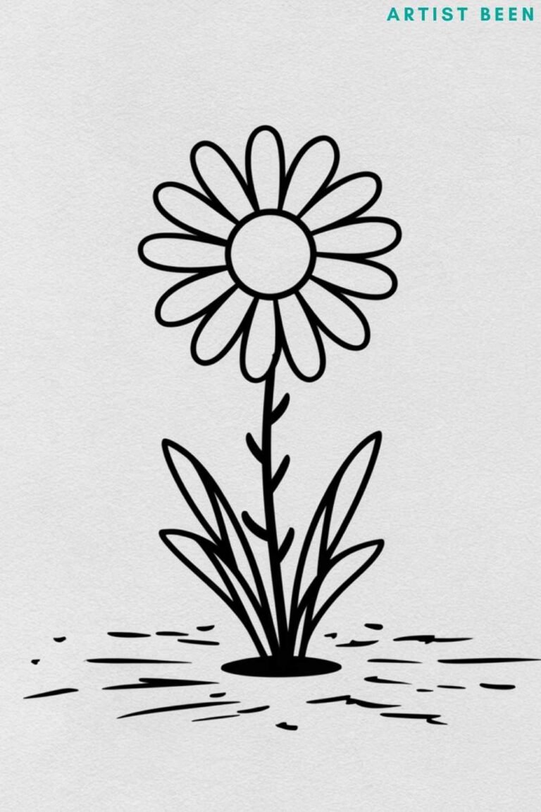 50+ Easy Daisy Drawing Ideas for Beginners - Artist Been