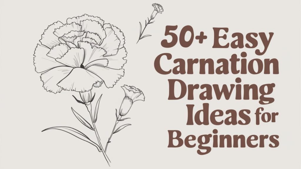 40+ Easy Carnation Drawing Ideas for Beginners - Artist Been