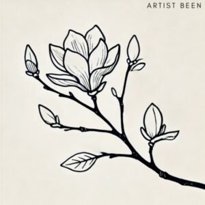 50+ Easy Magnolia Flower Drawing Ideas for Beginners - Artist Been