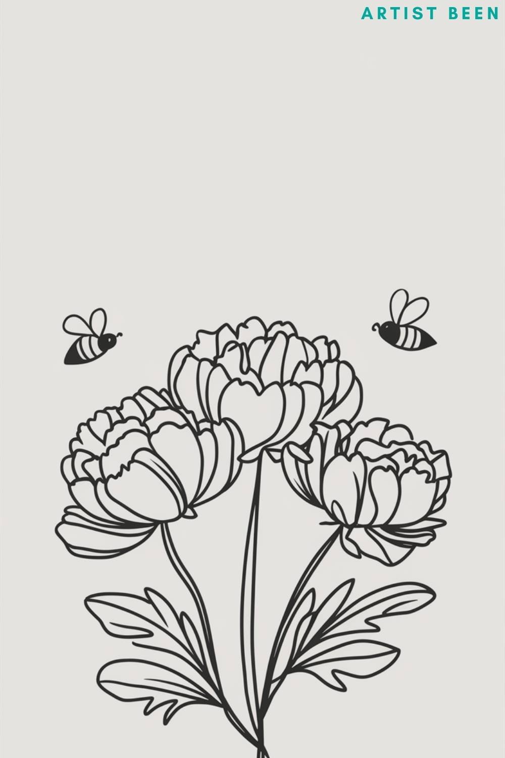 57+ Easy Peony Drawing Ideas for Beginners - Artist Been