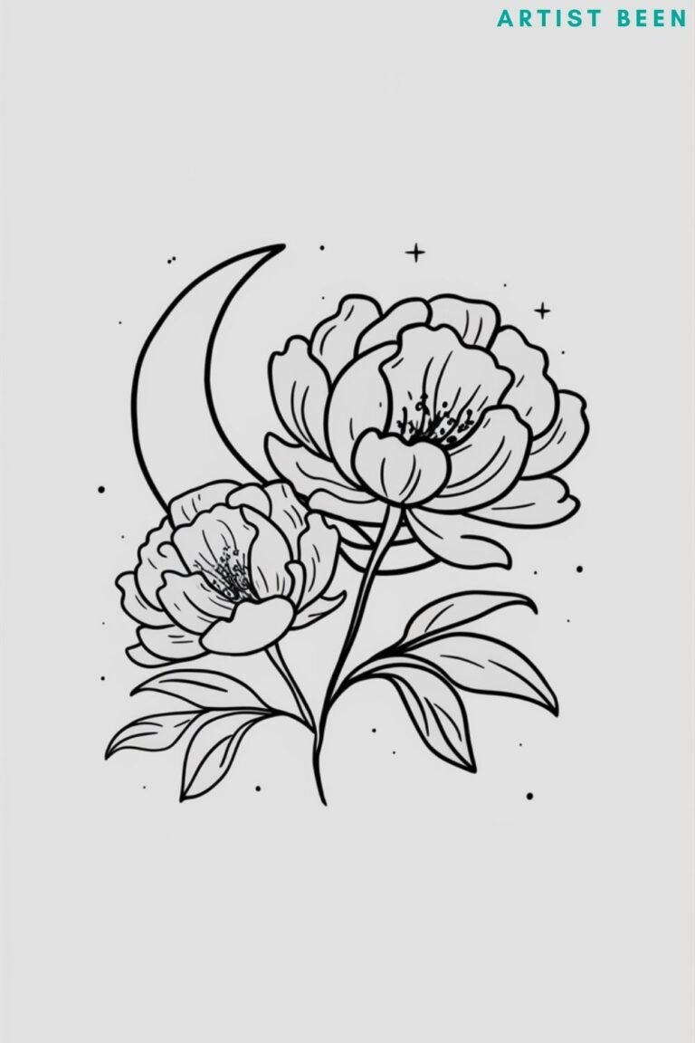 57+ Easy Peony Drawing Ideas for Beginners - Artist Been
