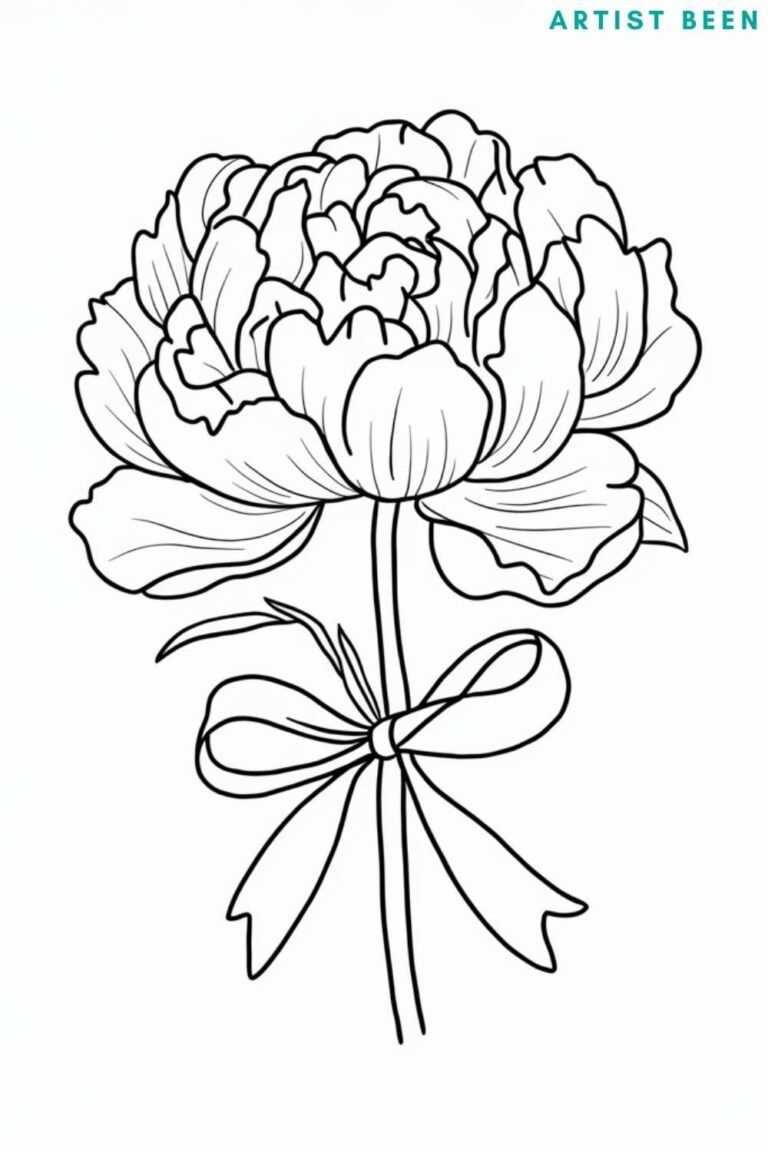 57+ Easy Peony Drawing Ideas for Beginners - Artist Been
