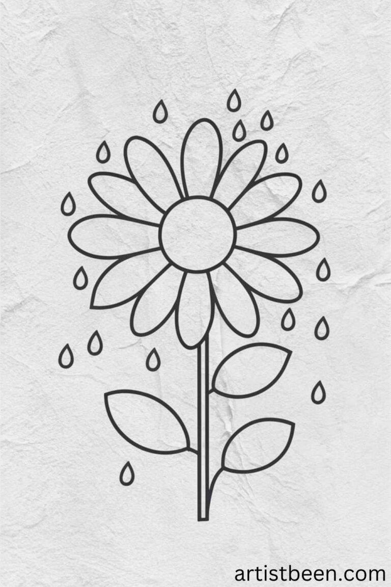 60+ Easy Sunflower Drawing Ideas for Beginners - Artist Been