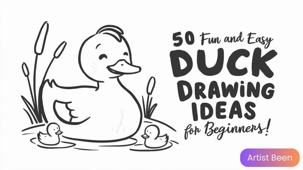 50 Fun and Easy Duck Drawing Ideas for Beginners! - Artist Been