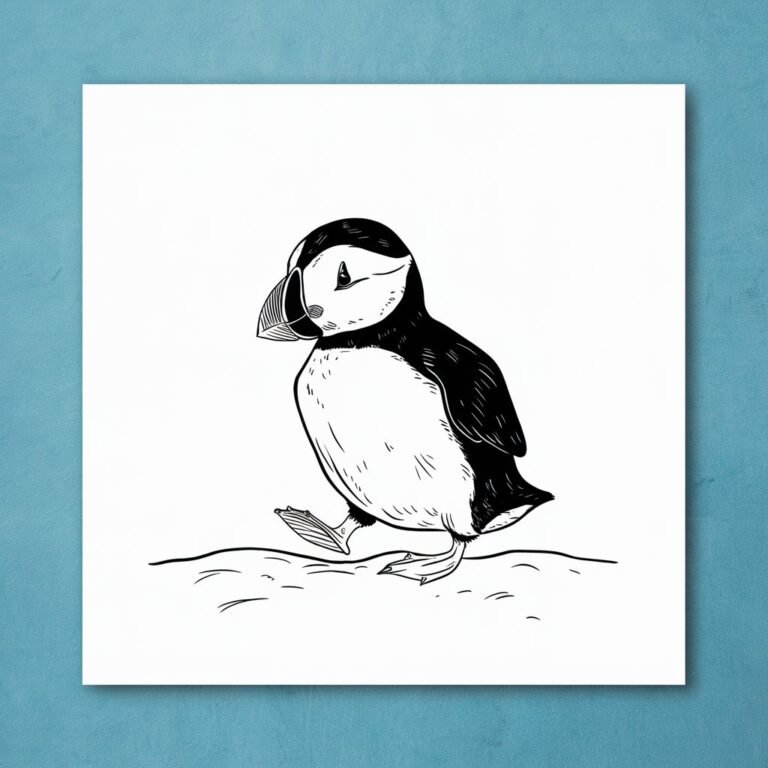 15 Easy and Cute Puffin Bird Drawing Ideas 🐧🎨 - Artist Been
