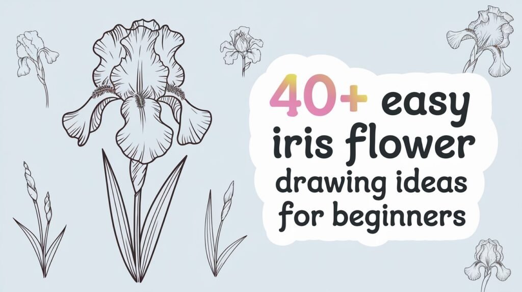 40+ Easy Iris Flower Drawing Ideas for Beginners - Artist Been