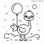 15 Easy and Cute Ostrich Bird Drawing Ideas for Beginners 🐦🎨 - Artist Been