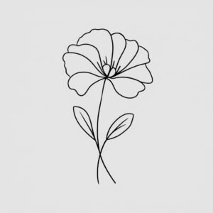 50 Easy Flowers Drawing Ideas for Beginners 🌸 - Artist Been