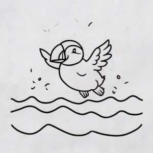 15 Easy and Cute Puffin Bird Drawing Ideas 🐧🎨 - Artist Been