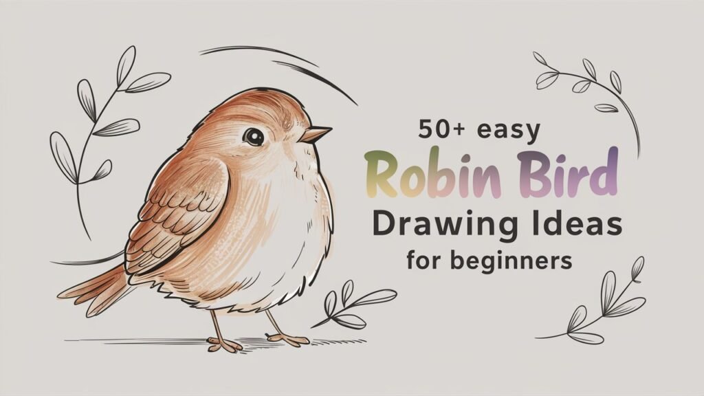 15 Easy and Cute Robin Bird Drawing Ideas for Beginners 🐦🎨 - Artist Been