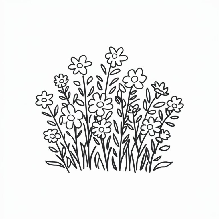 50 Easy Flowers Drawing Ideas for Beginners 🌸 - Artist Been