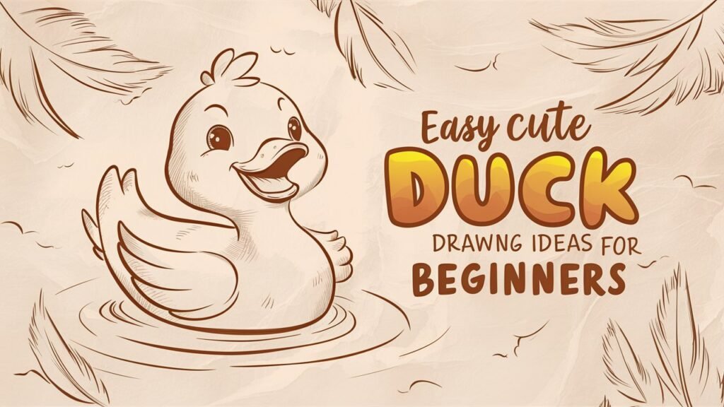 35 Easy Cute Duck Drawing Ideas for Beginners 🦆 - Artist Been