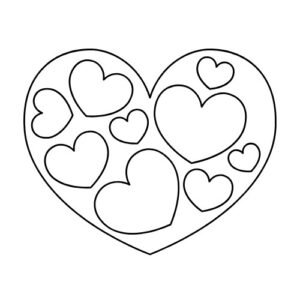 20+ Simple and Easy Heart Coloring Pages - Artist Been