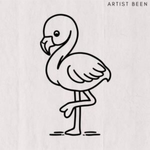 15 Easy and Cute Flamingo Drawing Ideas for Beginners 🦩 - Artist Been
