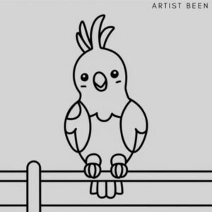 15 Easy and Cute Cockatoo Bird Drawing Ideas for Beginners 🦜 - Artist Been