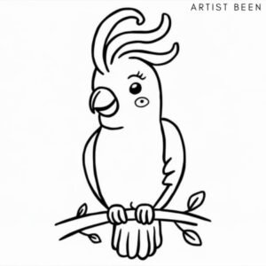15 Easy and Cute Cockatoo Bird Drawing Ideas for Beginners 🦜 - Artist Been