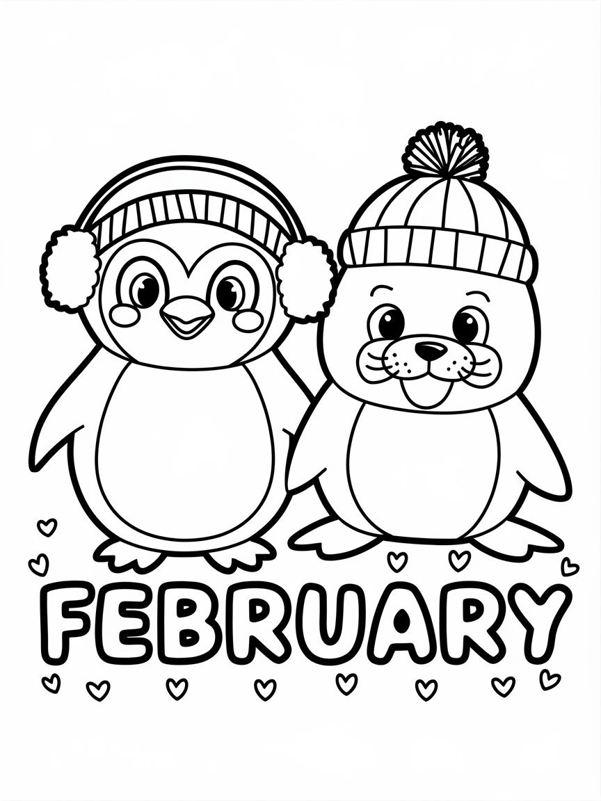20+ February Coloring Pages - Artist Been