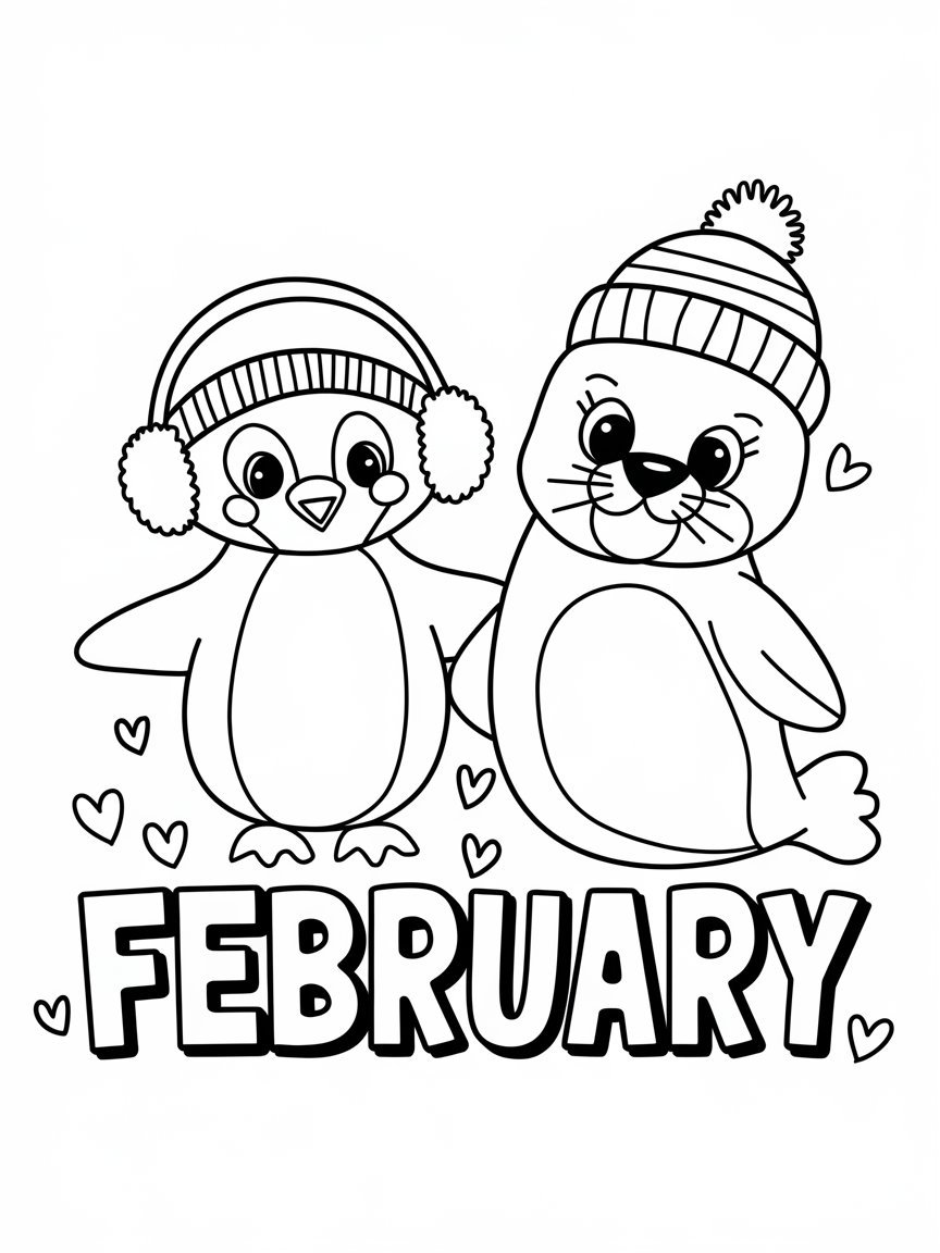 20+ February Coloring Pages - Artist Been