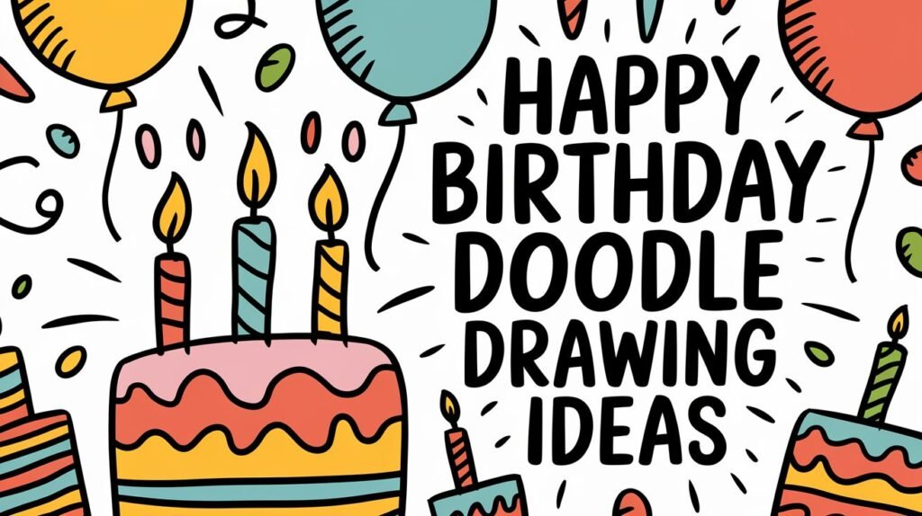 50+ Happy Birthday Doodle Drawing Ideas - Artist Been