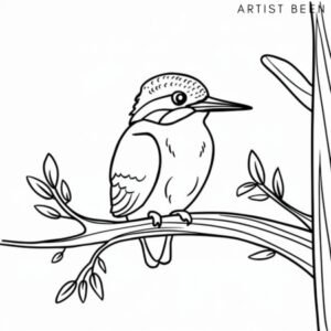 15 Easy and Cute Kingfisher Drawing Ideas for Beginners 🐦🎨 - Artist Been