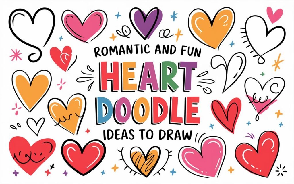 60+ Romantic and Fun Heart Doodle Ideas to Draw - Artist Been