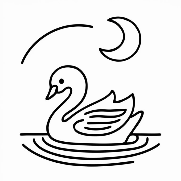 15 Easy and Cute Swan Drawing Ideas for Beginners 🦢 - Artist Been