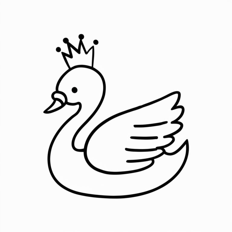 15 Easy and Cute Swan Drawing Ideas for Beginners 🦢 - Artist Been