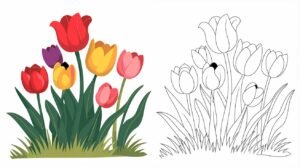 50 Beautiful Flowers Coloring Pages 🌸🎨 Perfect for Kids and Adults ...