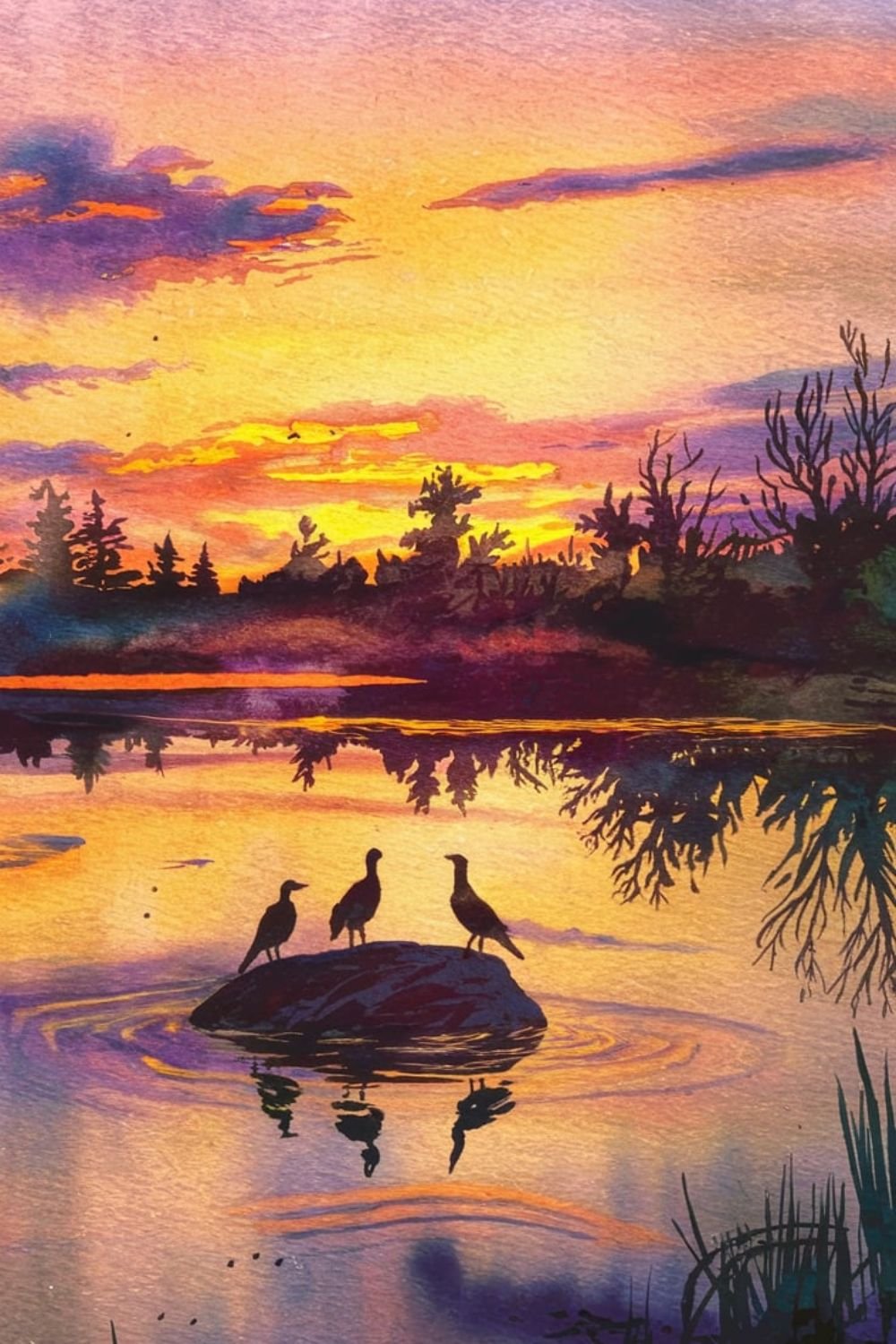38+ Watercolor Sunset Painting Ideas for Beginners - Artist Been